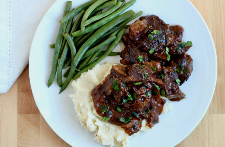 Braised Dutch Oven Steak with Mushroom Gravy - Everyday Homemade