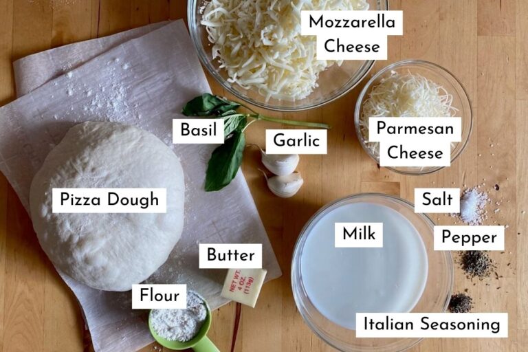 Creamy White Garlic Parmesan Pizza - Everyday Homemade