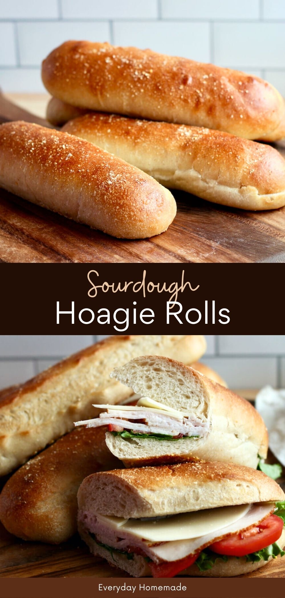 Soft & Fluffy Sourdough Hoagie Rolls - Everyday Homemade