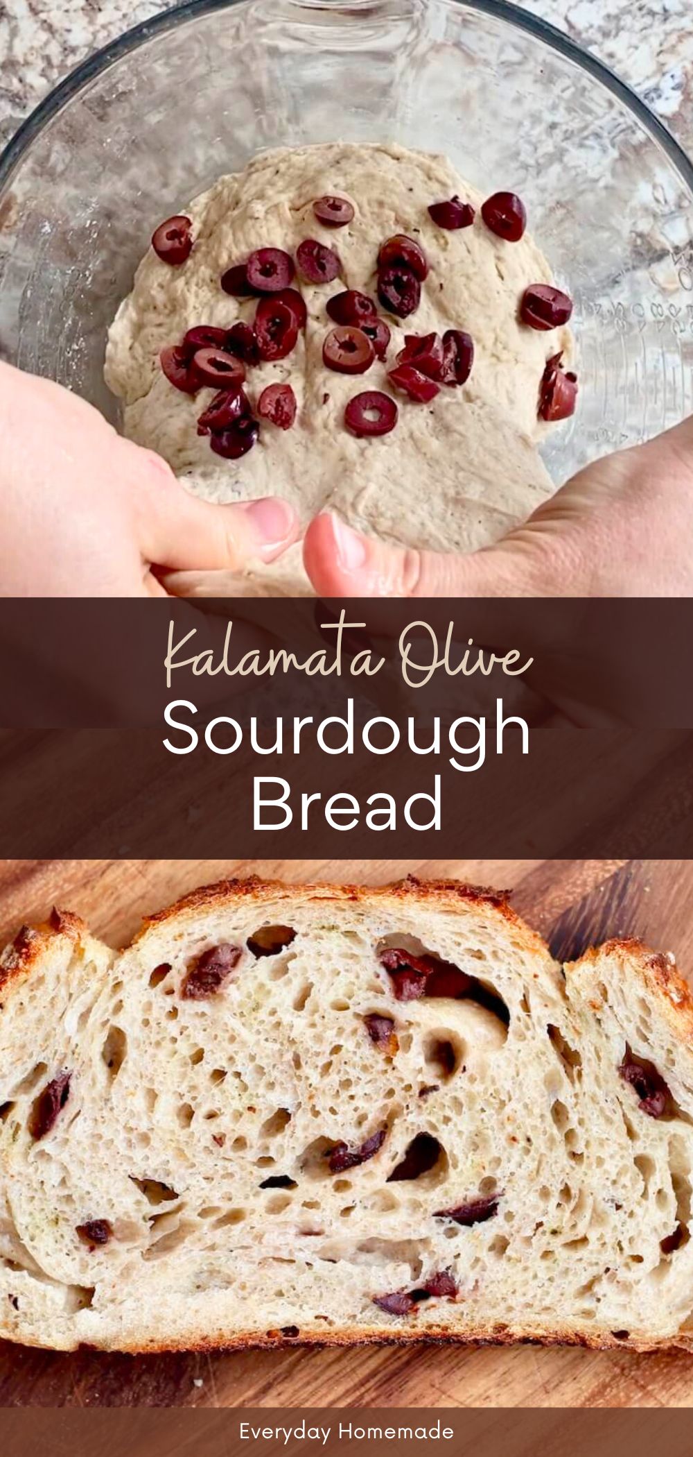 Kalamata Olive Sourdough Bread - Everyday Homemade